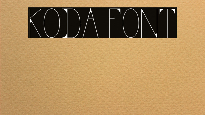 KODA Font - FFonts.net