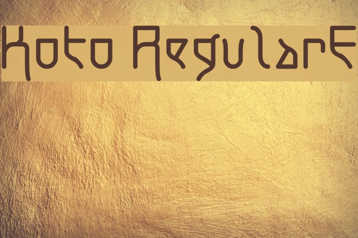 Koto RegularE Font - FFonts.net