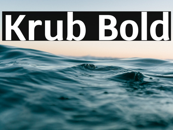 Krub Bold Font - FFonts.net