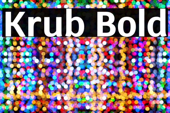 Krub Bold Font - FFonts.net
