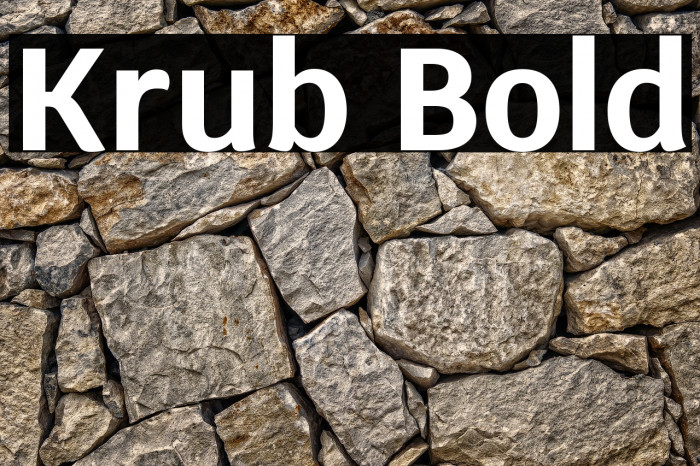 Krub Bold Font - FFonts.net