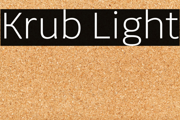 Krub Light Font - FFonts.net