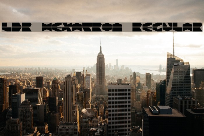 LDR HEXATRON Regular Font - FFonts.net