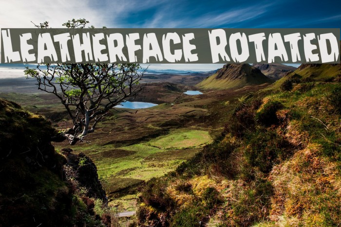 Leatherface Rotated Font - FFonts.net