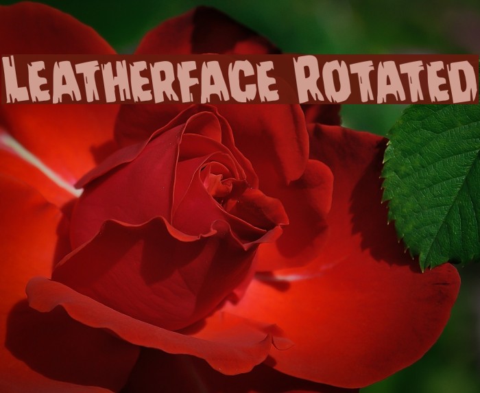 Leatherface Rotated Font - FFonts.net
