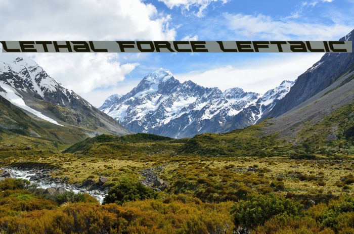 Lethal Force Leftalic Font - FFonts.net