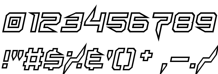 Lethal Injector Hollow Italic Font - FFonts.net