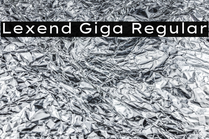 Lexend Giga Regular Font - FFonts.net