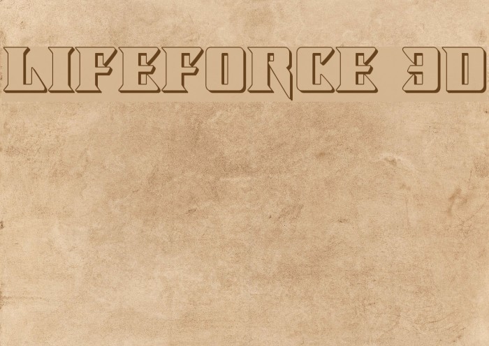 Lifeforce 3D Font - FFonts.net