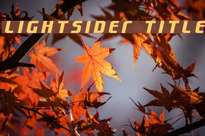 Lightsider Title Font - FFonts.net