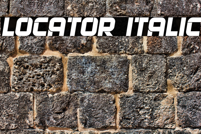 Locator Italic Font - FFonts.net