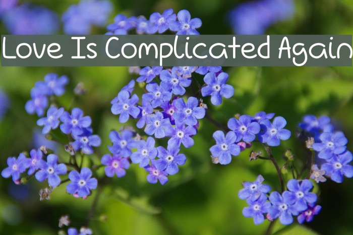 Love Is Complicated Again Font - FFonts.net