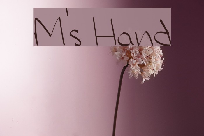 M's Hand Font - FFonts.net