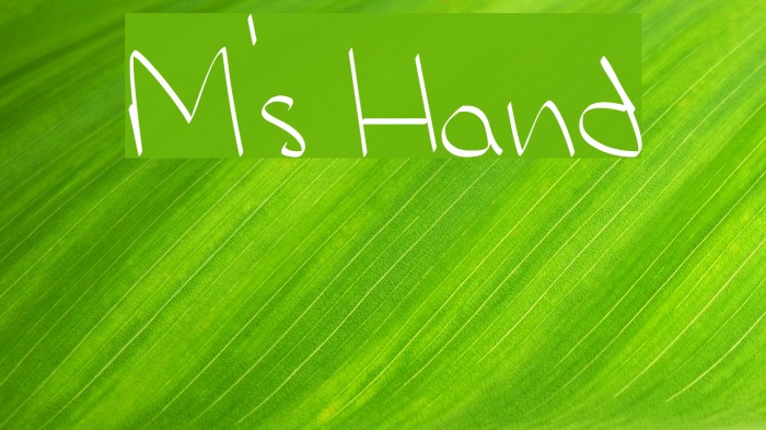 M's Hand Font - FFonts.net