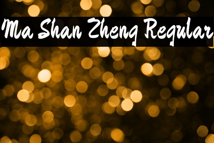 Ma Shan Zheng Regular Font - FFonts.net