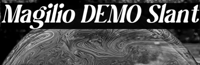 Magilio DEMO Slant Font | Free Download (TTF/OTF) | FFonts.net
