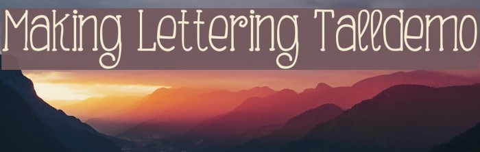 Making Lettering Tall_demo Font - FFonts.net