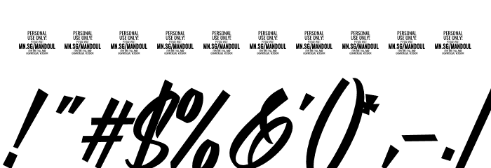 Mandoul Script PERSONAL USE ONLY Bold Font - FFonts.net