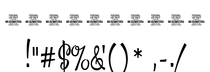 Masteria Script PERSONAL USE Regular Font - FFonts.net