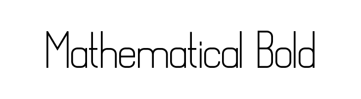 Mathematical Bold Font - Ffonts.net
