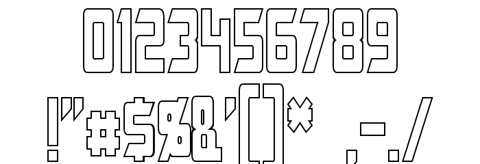Megatron Condensed Hollow Font - FFonts.net