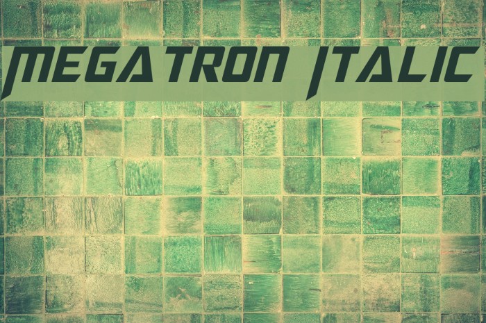 Megatron Italic Font - FFonts.net