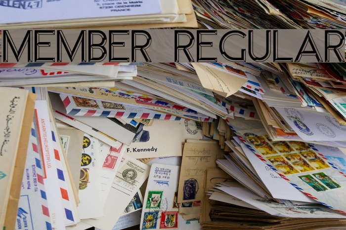 Member Regular Font - FFonts.net