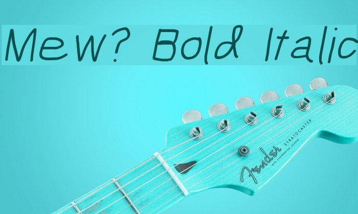 Mew? Bold Italic Font - FFonts.net