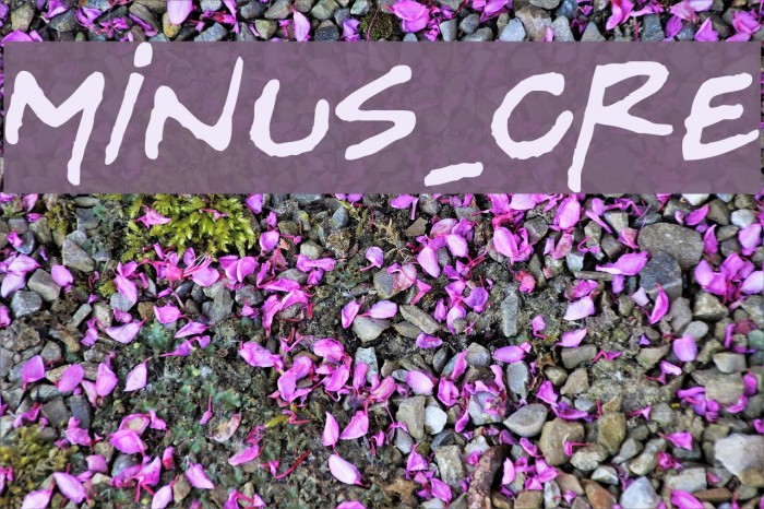 MINUS_CRE Font - FFonts.net