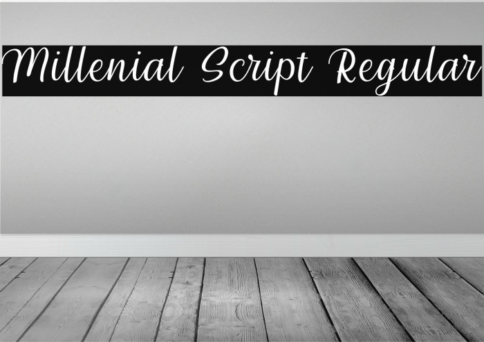 Millenial Script Regular Font - FFonts.net