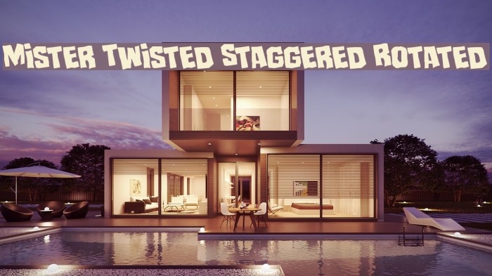 Mister Twisted Staggered Rotated Font - FFonts.net