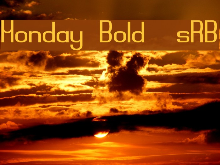 Monday Bold [sRB] Font - FFonts.net