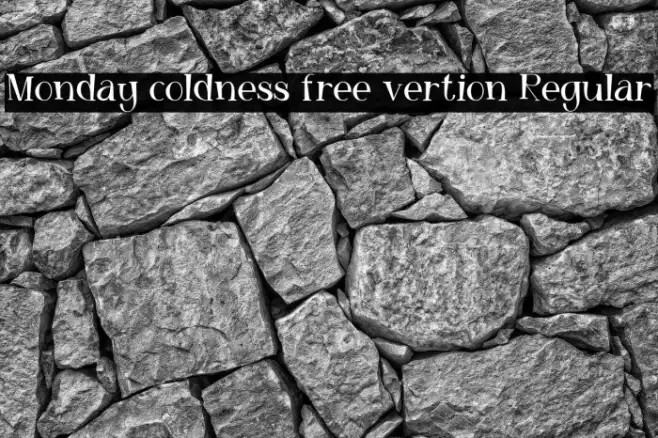 Monday coldness free vertion Regular Font | Free Download (TTF/OTF)