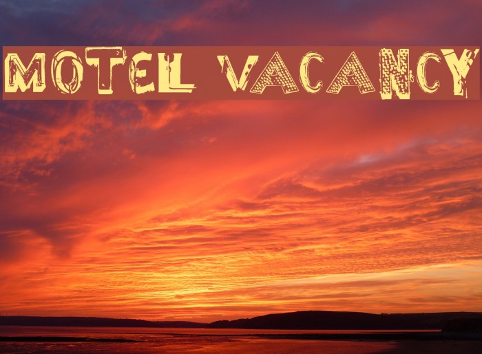 Motel Vacancy Font - FFonts.net