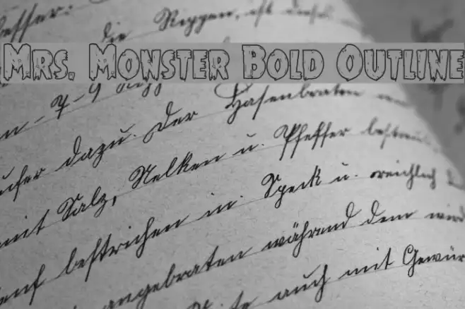 Mrs. Monster Bold Outline Font | Free Download (TTF/OTF) | FFonts.net