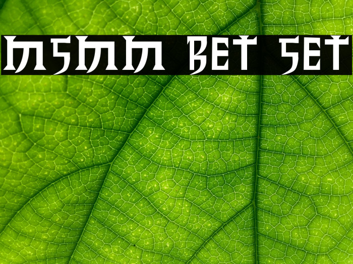 MSMM BET SET Font - FFonts.net