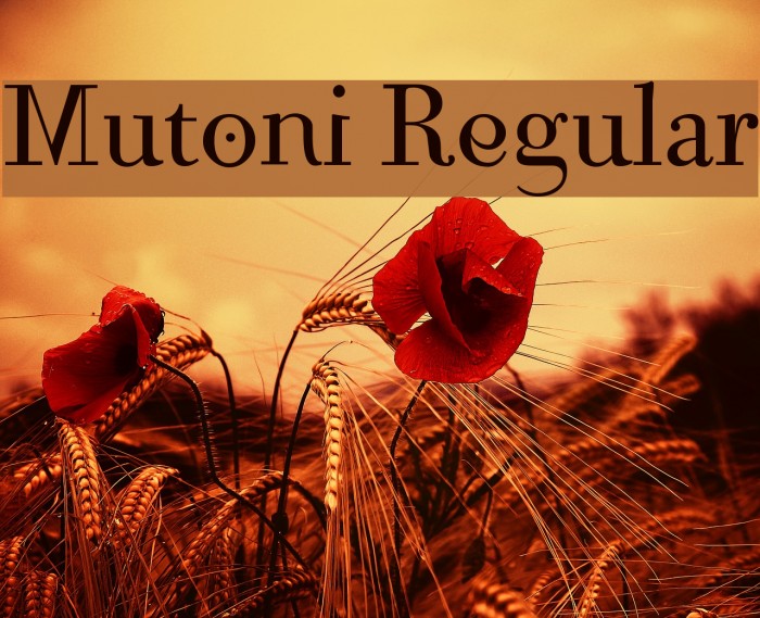 Mutoni Regular Font - FFonts.net