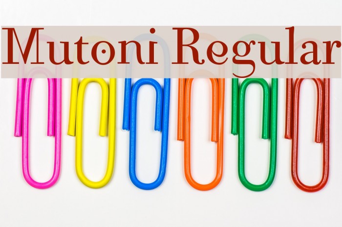 Mutoni Regular Font - FFonts.net