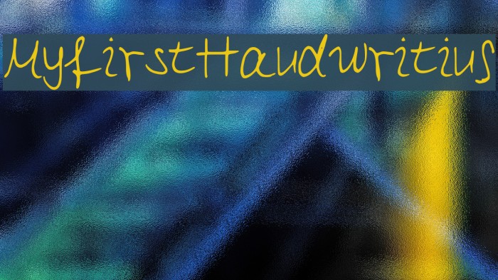 MyfirstHandwriting Font - FFonts.net