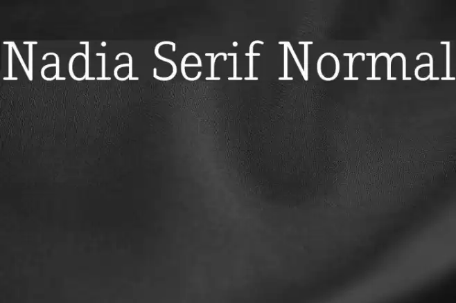 Nadia Serif Normal Font | Details & Characters — FFonts.ne