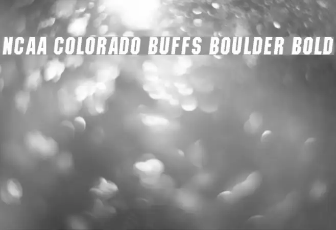 NCAA Colorado Buffs Boulder Bold Font | Free Download (TTF/O