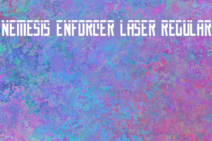 Nemesis Enforcer Laser Regular Font - FFonts.net