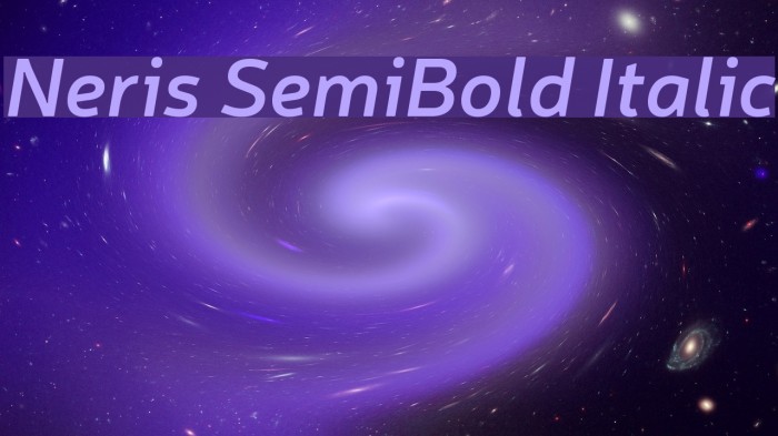 Neris SemiBold Italic Font - FFonts.net