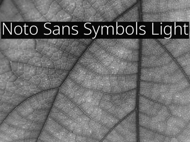 Noto Sans Symbols Light Font | Free Download (TTF/OTF) | FFonts.net