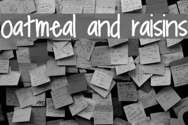 oatmeal and raisins Font | Free Download (TTF/OTF) | FFonts.