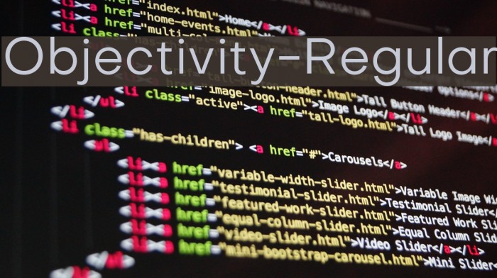 Objectivity-Regular Font - FFonts.net
