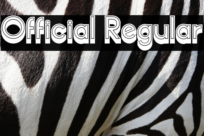 Official Regular Font - FFonts.net