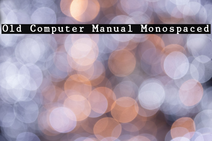 Old Computer Manual Monospaced Font - FFonts.net