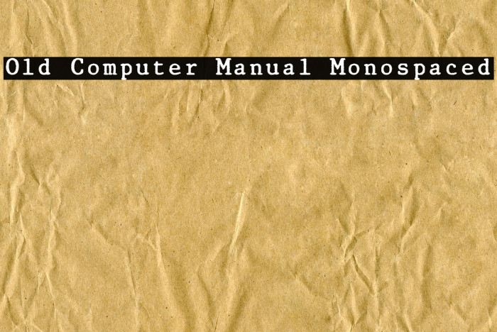 Old Computer Manual Monospaced Font - FFonts.net