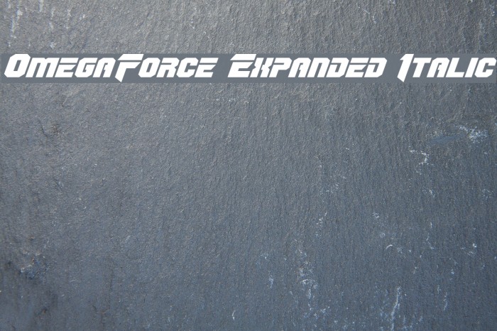 OmegaForce Expanded Italic Font - FFonts.net